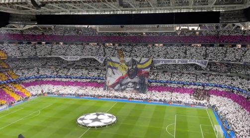 Las impresionantes imágenes del mosaico en el Santiago Bernabéu